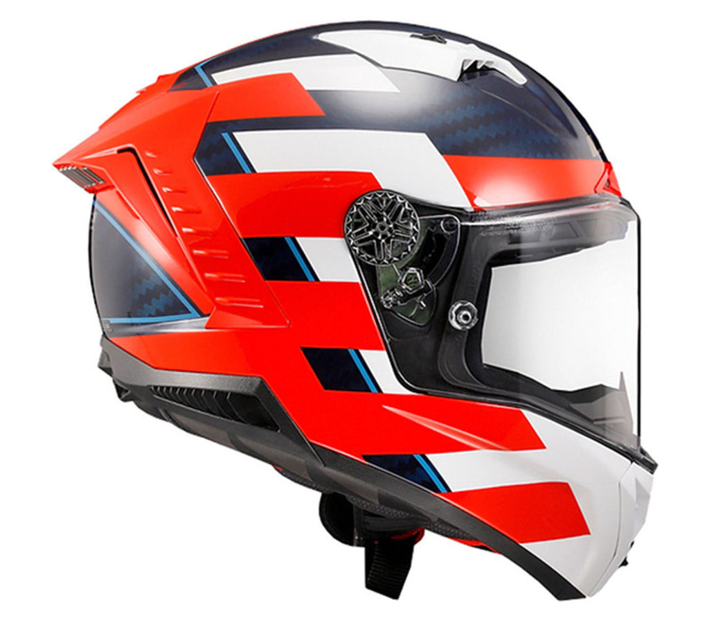 LS2 FF805 THUNDER Carbon GP Alliance Gloss Red Blue White Helmet (FIM ...