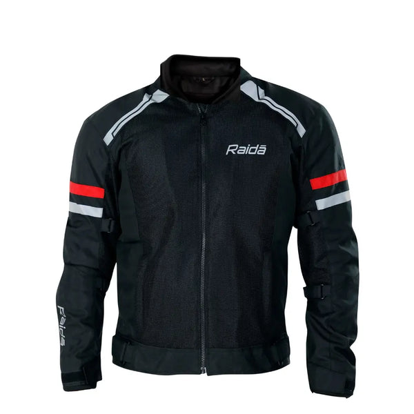 Raida Tourer Motorcycle Riding Jacket (Black Red)– Moto Central