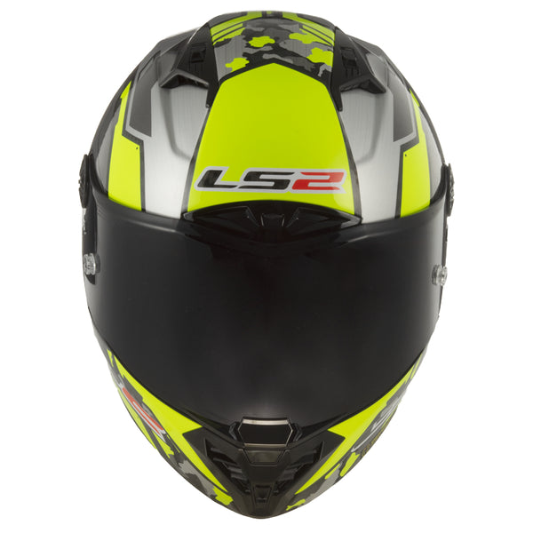 LS2 FF805 THUNDER Plus Carbon Space Gloss Hi Viz Yellow Grey Helmet ...