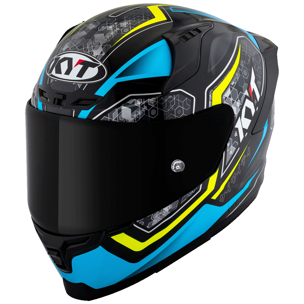 KYT Striker 2V #01 Gloss Black Blue Helmet– Moto Central
