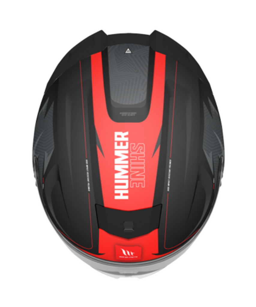 MT Hummer B Shine Gloss Black Red B5 Helmet– Moto Central