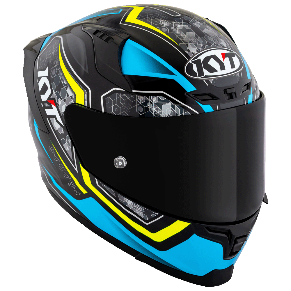 KYT Striker 2V #01 Gloss Black Blue Helmet– Moto Central