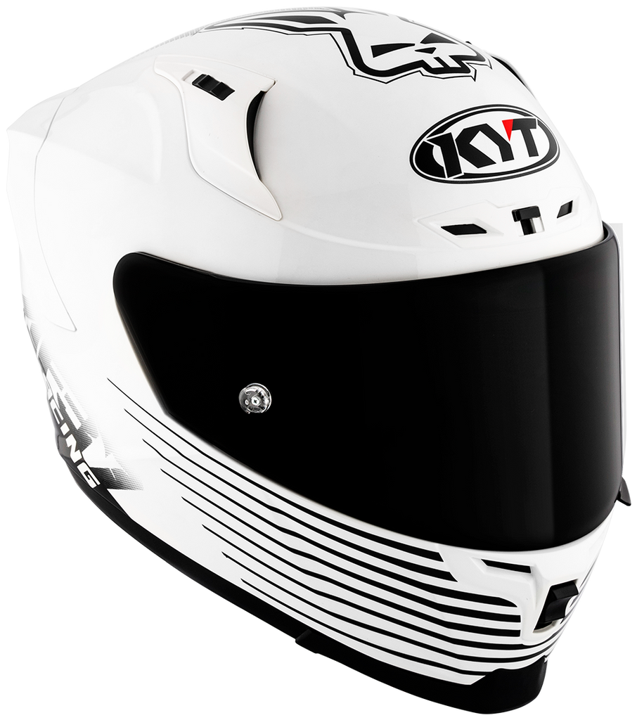 KYT Striker 2V AF37 Livery Gloss Black White Helmet– Moto Central
