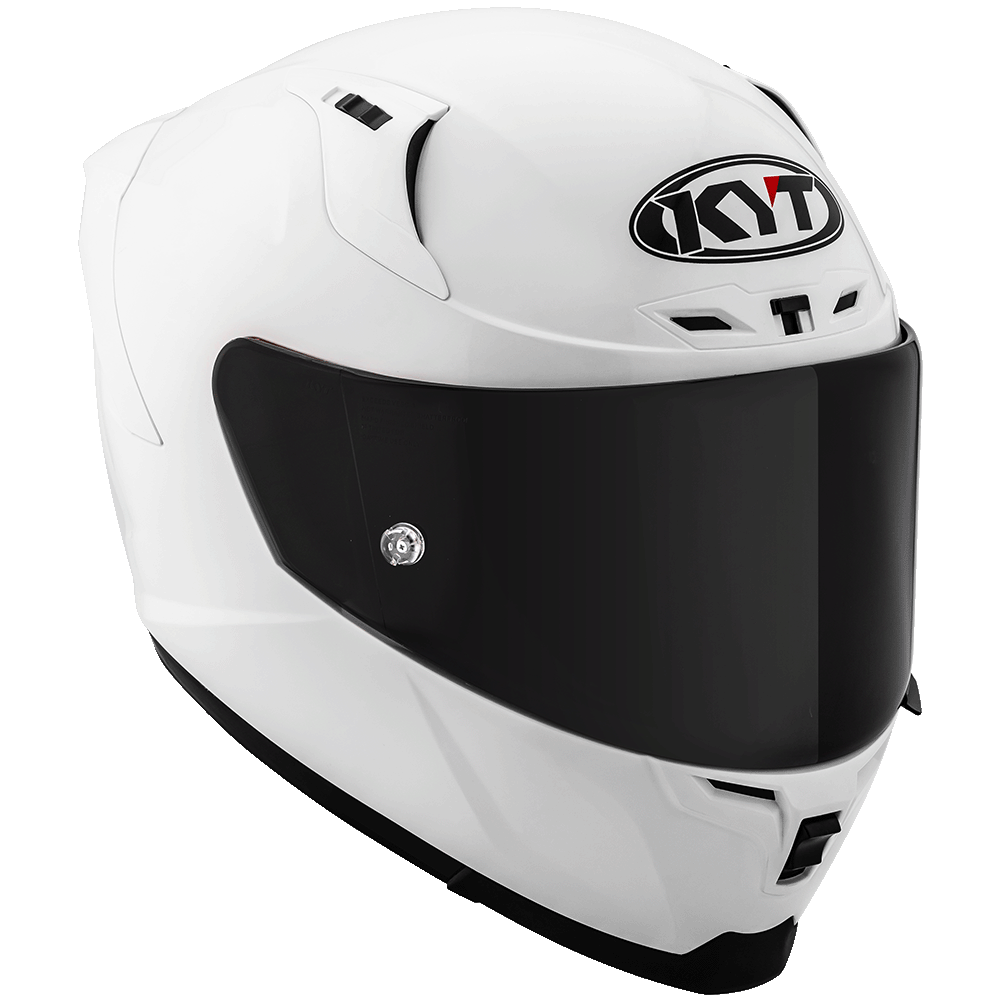 KYT Striker 2V Plain Gloss White Helmet– Moto Central