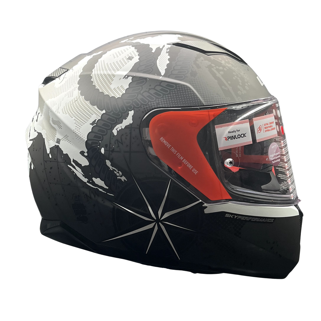 LS2 FF320 Stream Evo Viator Black 7C White Matt Helmet (D Ring)– Moto ...