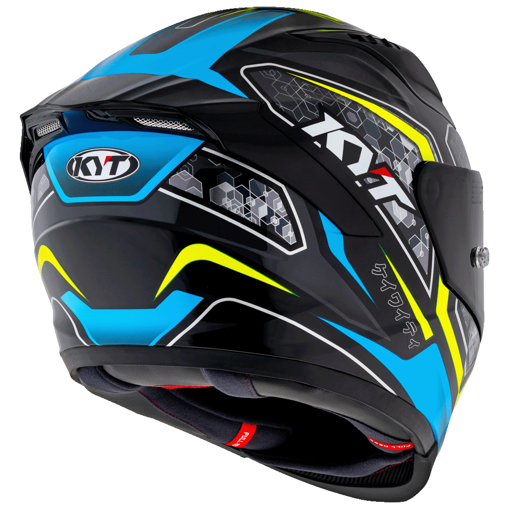 KYT Striker 2V #01 Gloss Black Blue Helmet– Moto Central