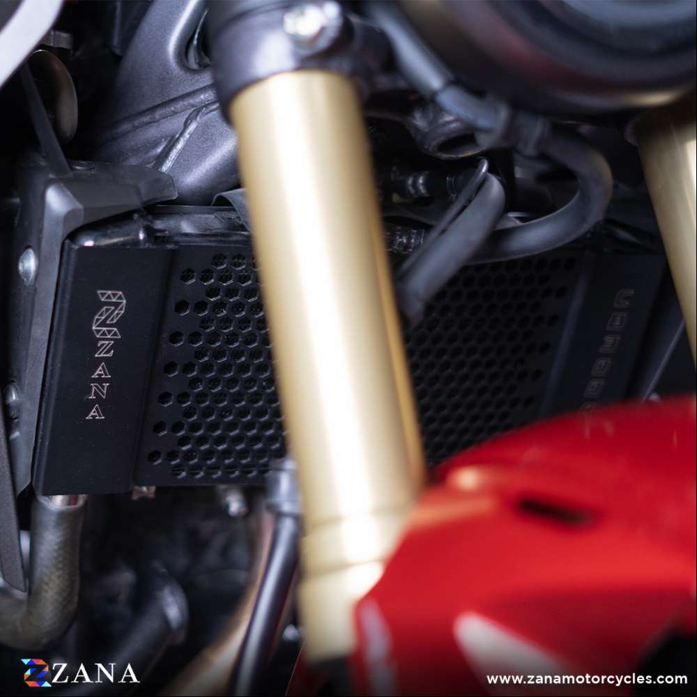 ZANA HONDA CB 300R RADIATOR GUARD HONEYCOMB BLACK (ZI-8246)– Moto Central