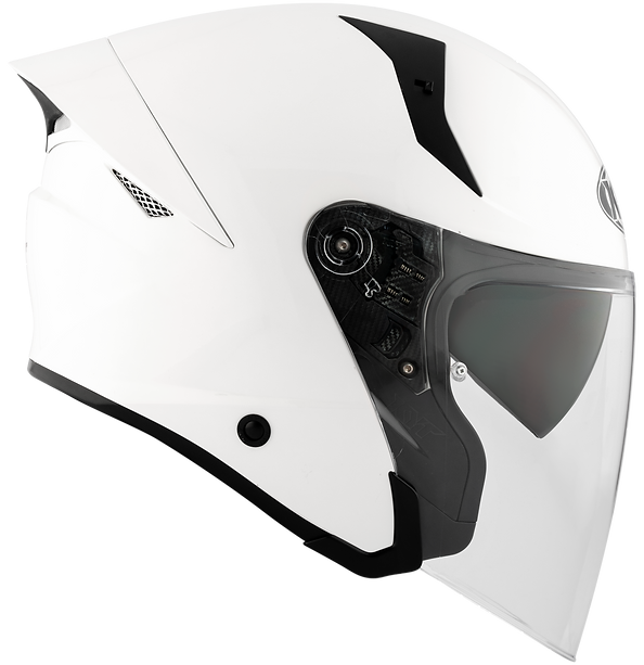 KYT TTR Jet Plain White Gloss Helmet– Moto Central