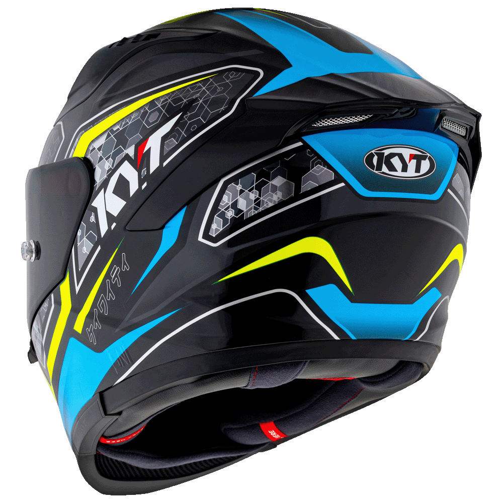 KYT Striker 2V #01 Gloss Black Blue Helmet– Moto Central