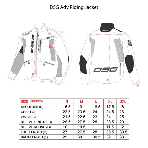 DSG ADV Riding Jacket Black Orange– Moto Central