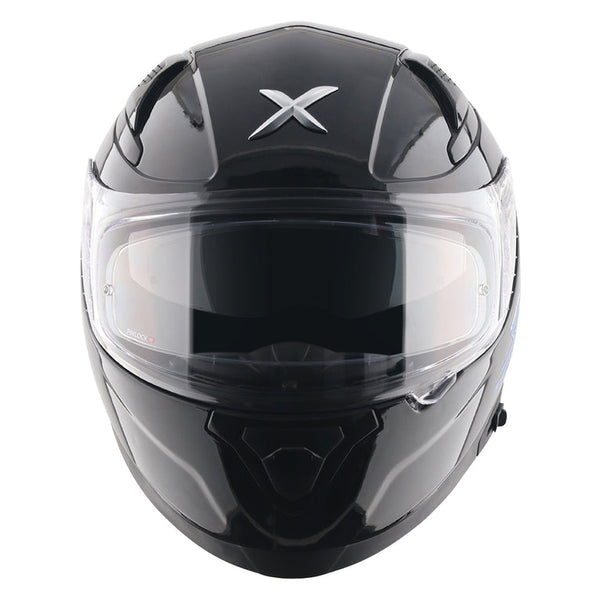 AXOR Apex Altor Smart Bluetooth Solid Gloss Black Helmet– Moto Central