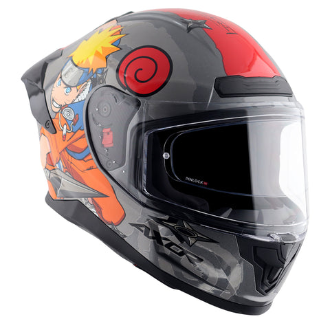 AXOR Saber Naruto Gloss Black Orange Helmet– Moto Central