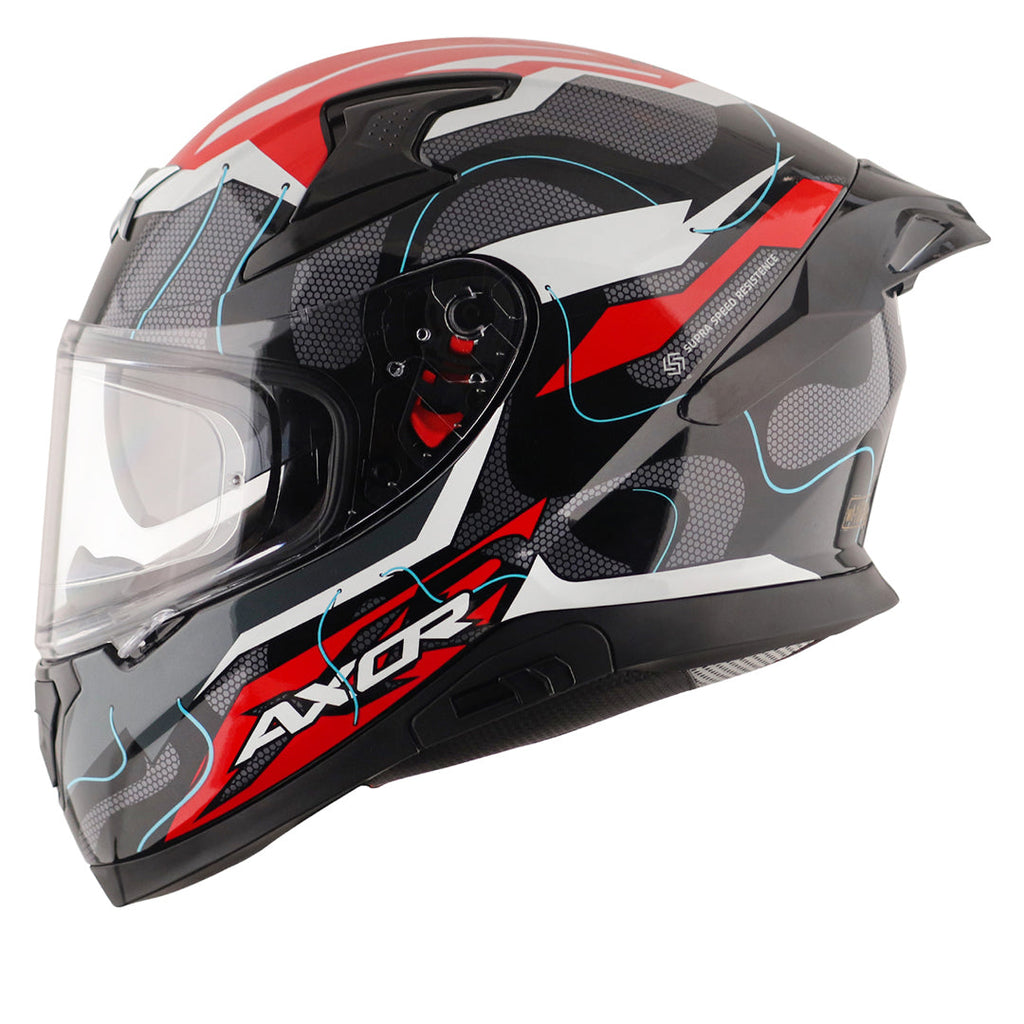 AXOR Apex Dynamo Gloss Black Red Helmet– Moto Central