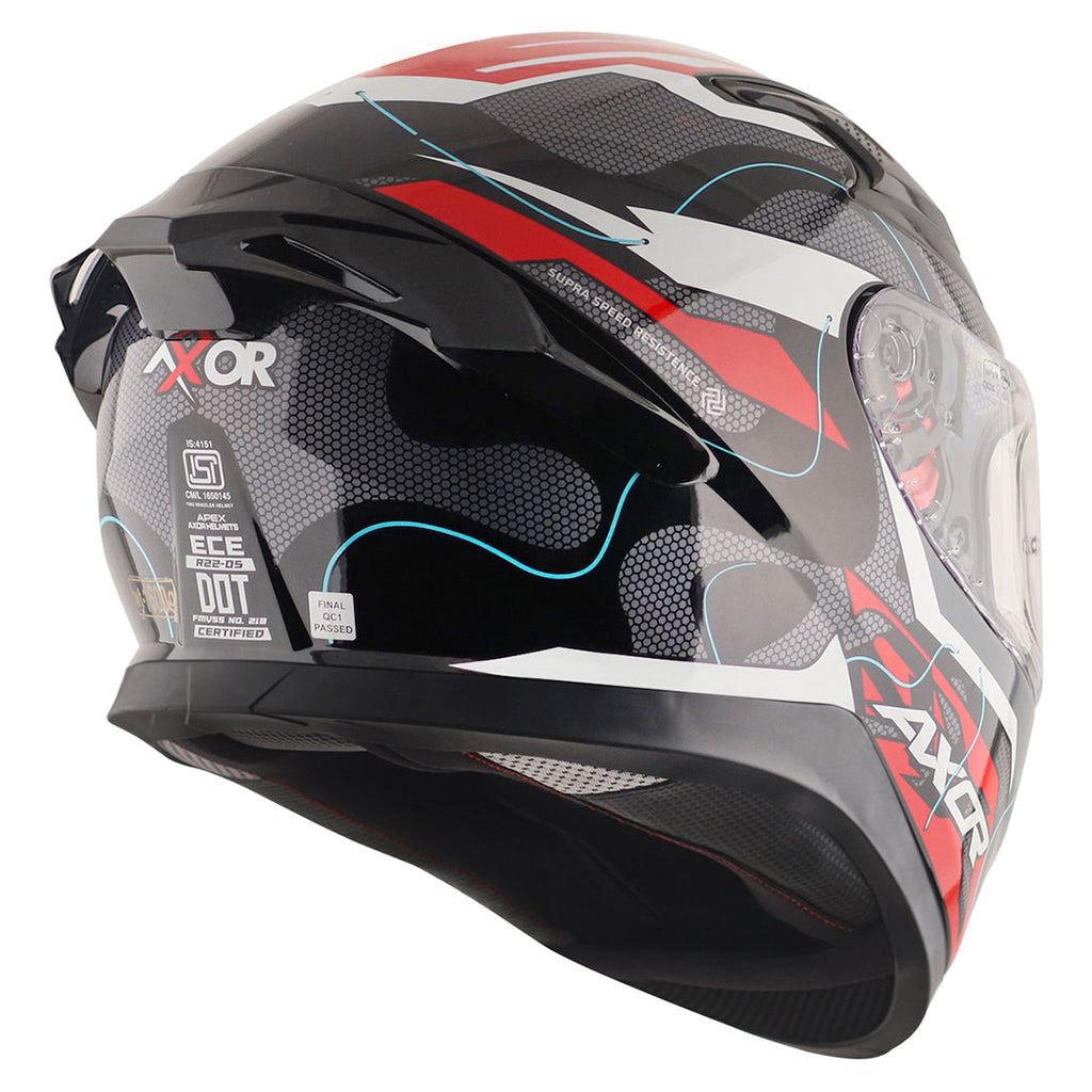 AXOR Apex Dynamo Gloss Black Red Helmet– Moto Central
