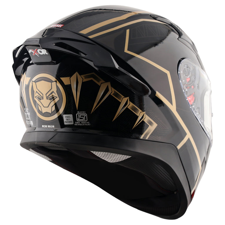 AXOR Apex Marvel Panther Gloss Black Gold Helmet– Moto Central