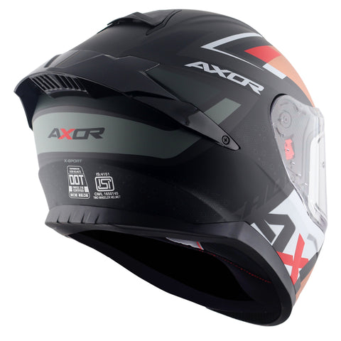 AXOR Saber XSport Dull Black Orange Helmet– Moto Central