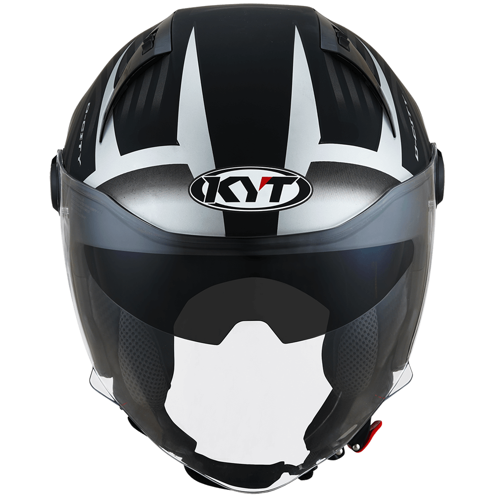 KYT D City Lucent Matt Black Silver Helmet– Moto Central