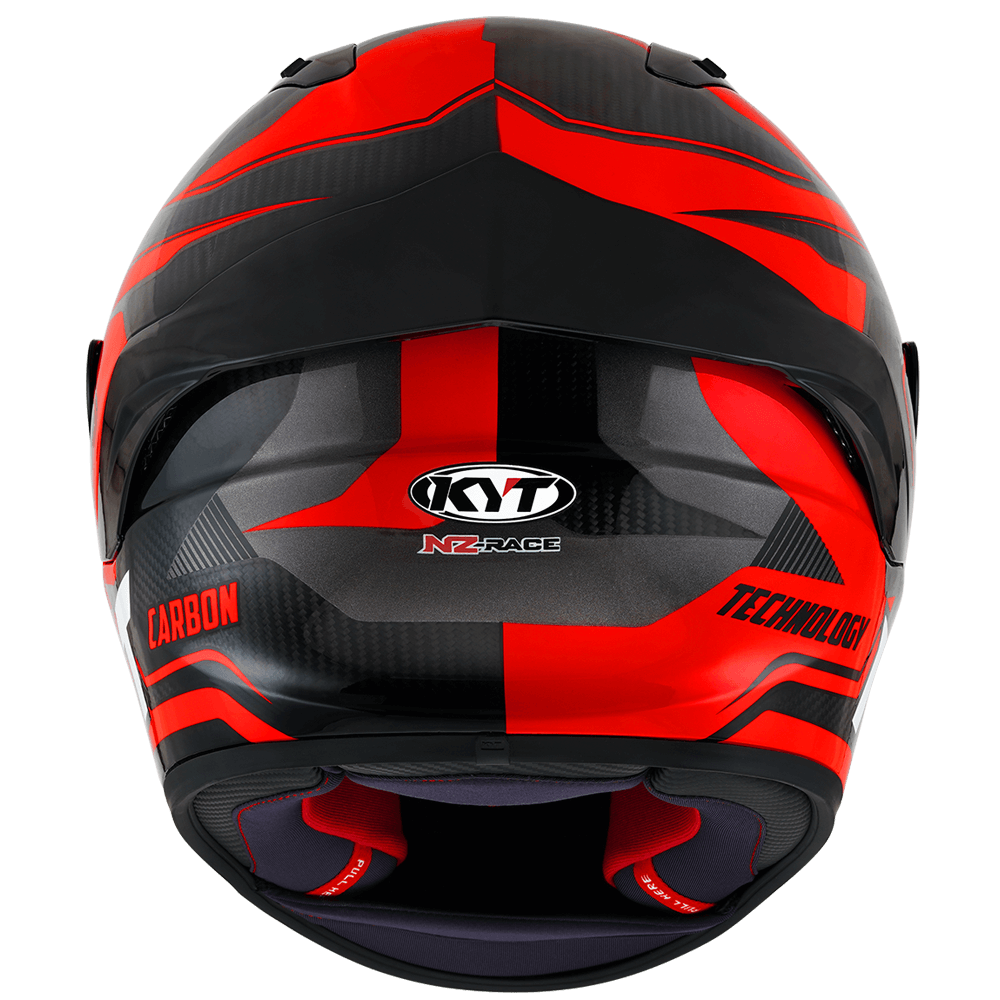 KYT NZ Race Carbon Competition Gloss Black Red Helmet– Moto Central