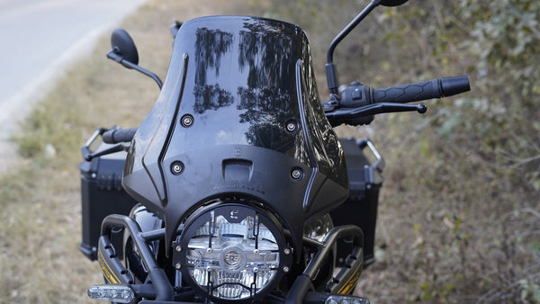 Carbon Racing Wanderer Touring Windshield for Royal Enfield Himalayan ...