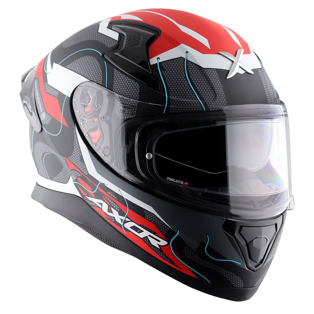 AXOR Apex Dynamo Dull Black Red Helmet– Moto Central