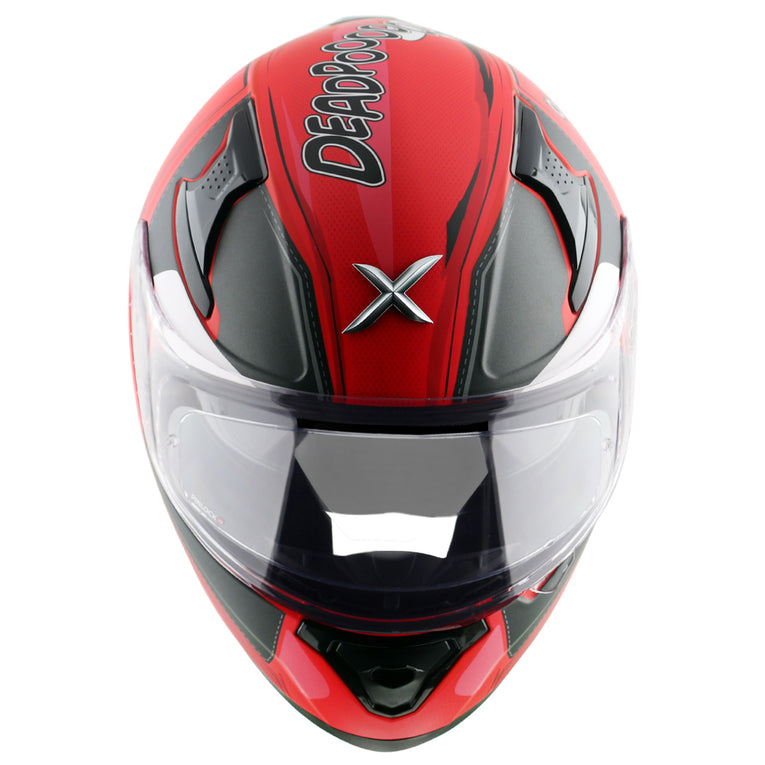 AXOR Apex Marvel Deadpool Dull Black Red Helmet– Moto Central