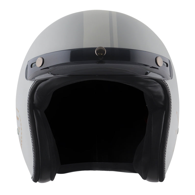 AXOR Retro Jet Euro Globe Open Face Helmet (Dull Cool Grey)– Moto Central