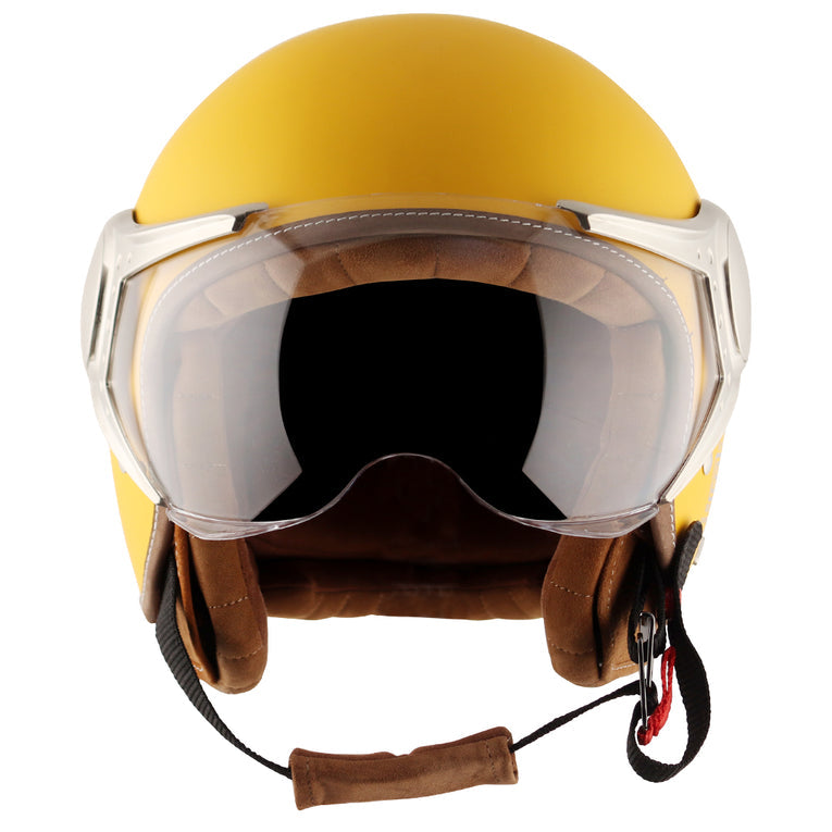 AXOR Retro Jet West Open Face Helmet (Dull Mustard Yellow)– Moto Central