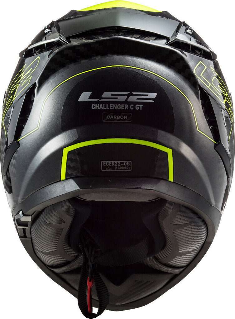 LS2 FF327 Challenger Carbon Fold Gloss Hi Viz Yellow Helmet– Moto Central