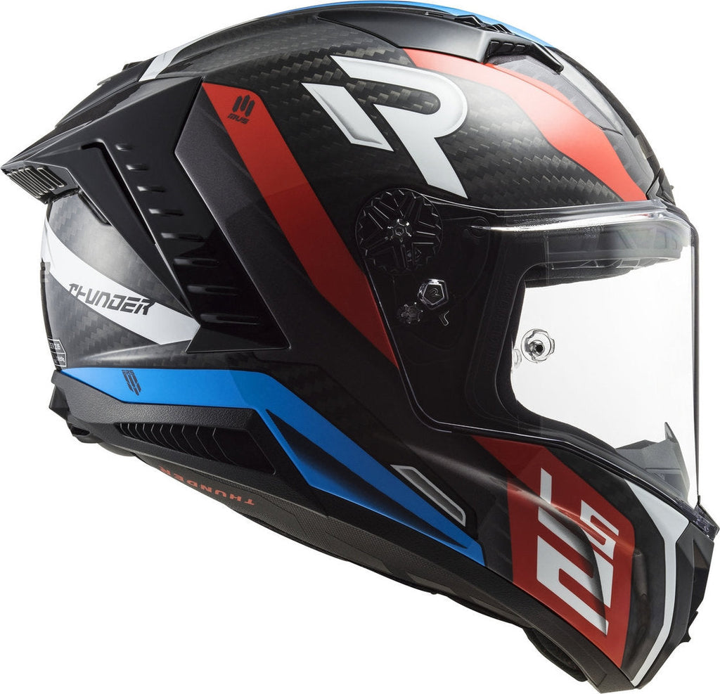 LS2 FF805 THUNDER Plus Carbon Supra Gloss Black Red Blue Helmet– Moto ...