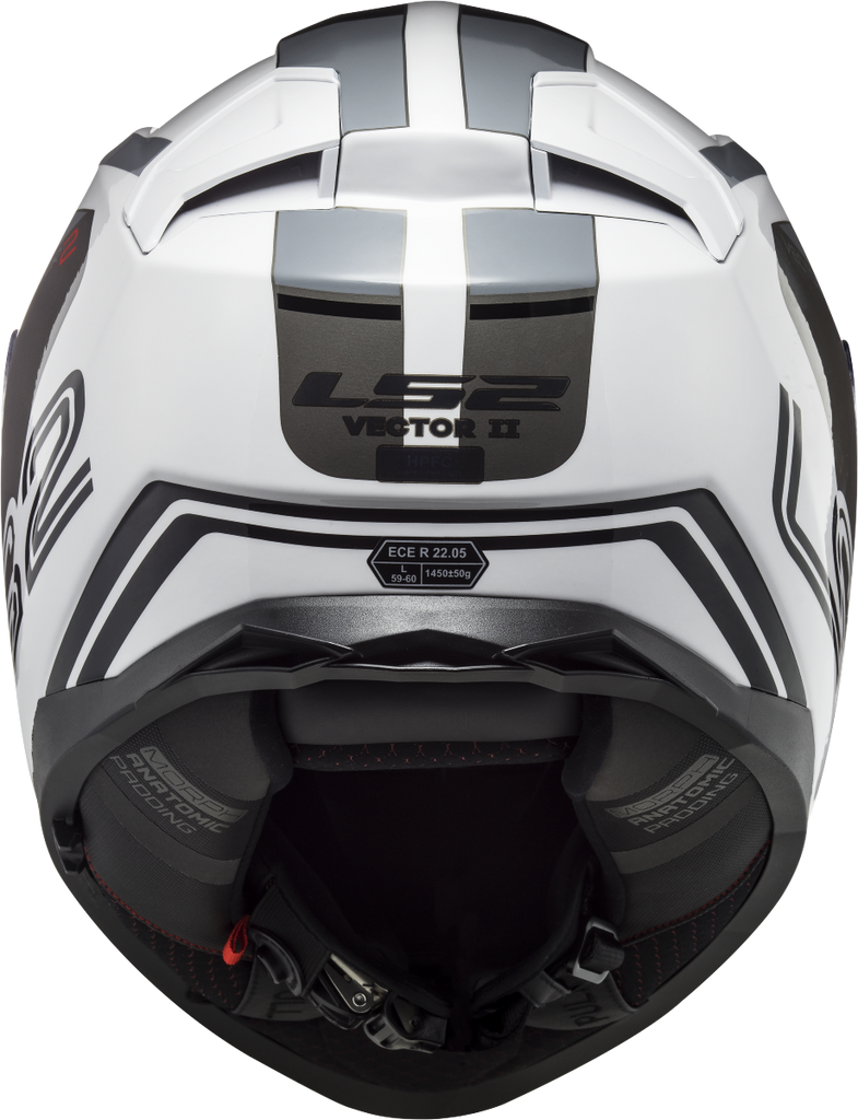 LS2 FF811 VECTOR II Metric Gloss White Titanium Silver Helmet– Moto Central