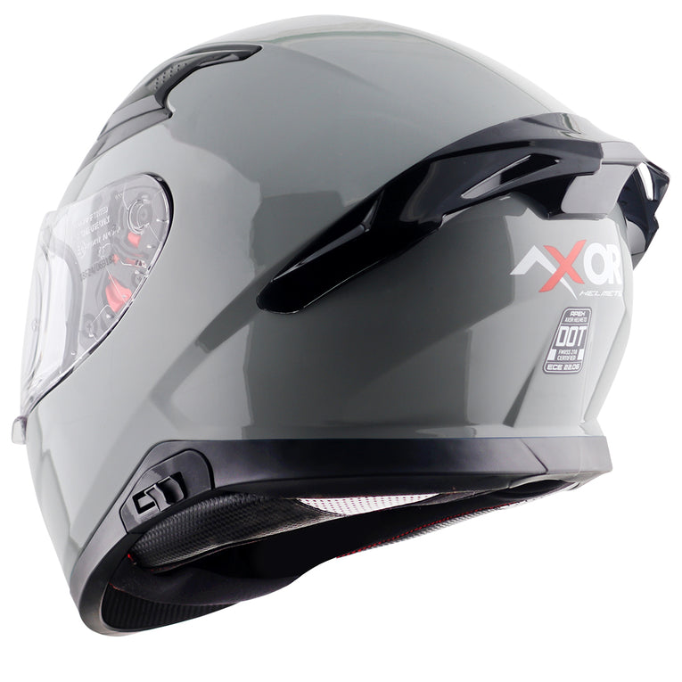 AXOR Apex Solid Gloss Cool Grey Helmet– Moto Central