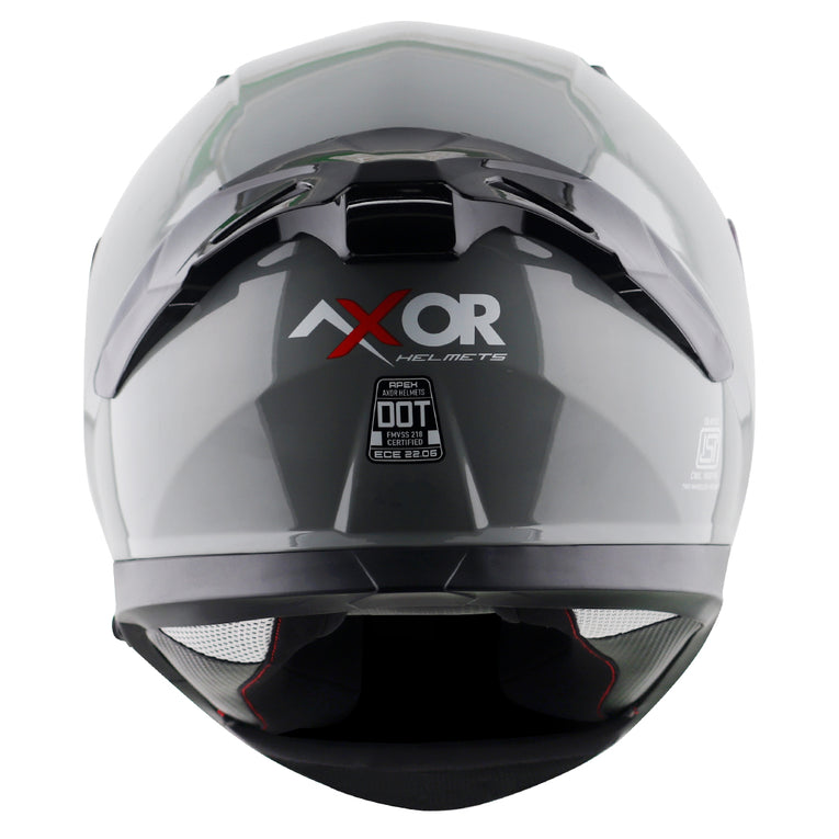 AXOR Apex Solid Gloss Cool Grey Helmet– Moto Central