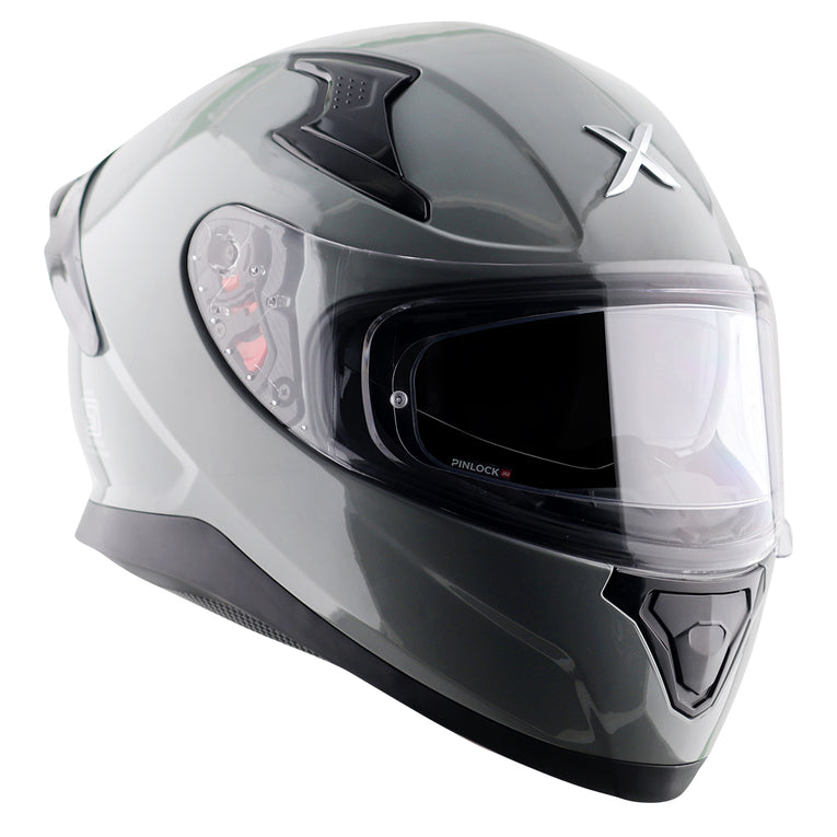 AXOR Apex Solid Gloss Cool Grey Helmet– Moto Central