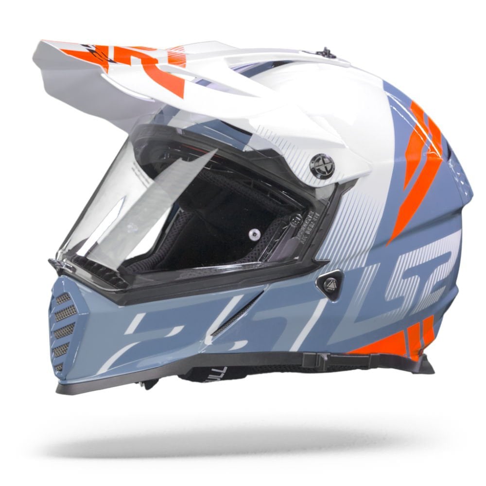 LS2 MX436 Pioneer Evo Evolve Gloss White Cobalt Blue Helmet– Moto Central