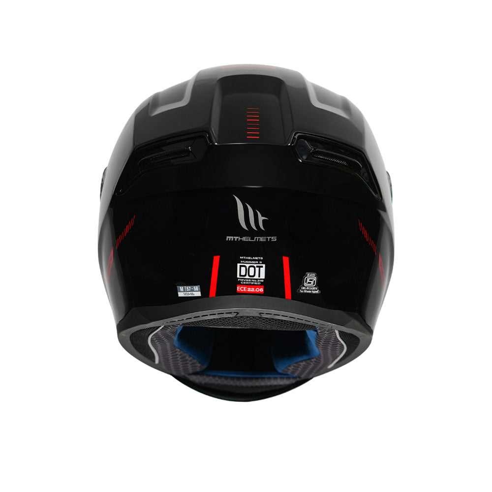MT Hummer B Solid Gloss Black A1 Helmet– Moto Central