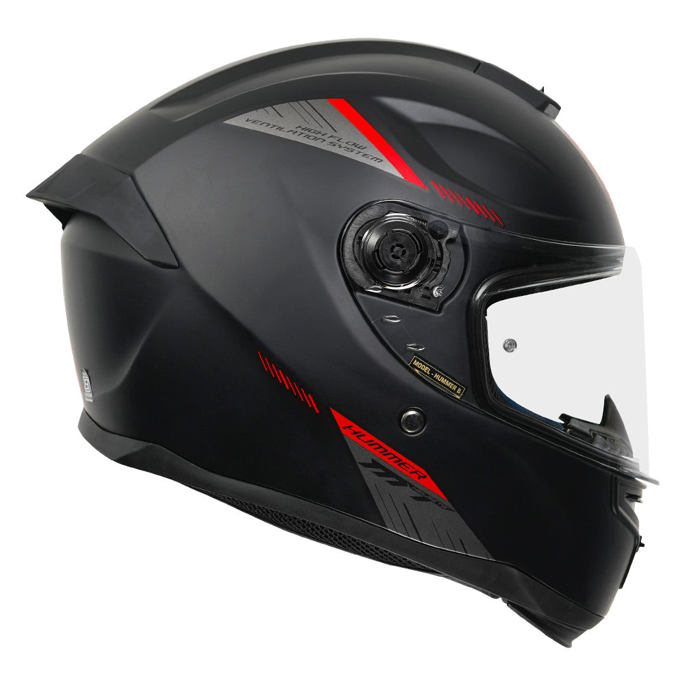 MT Hummer B Solid Gloss Black A1 Helmet– Moto Central