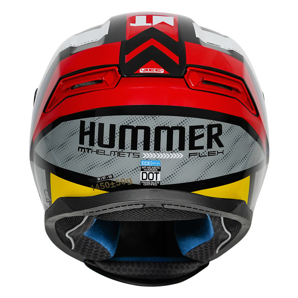 MT Hummer Flex Gloss White Helmet– Moto Central