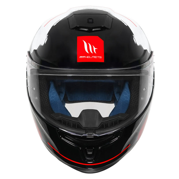 MT Hummer Monti Gloss Black White Helmet– Moto Central
