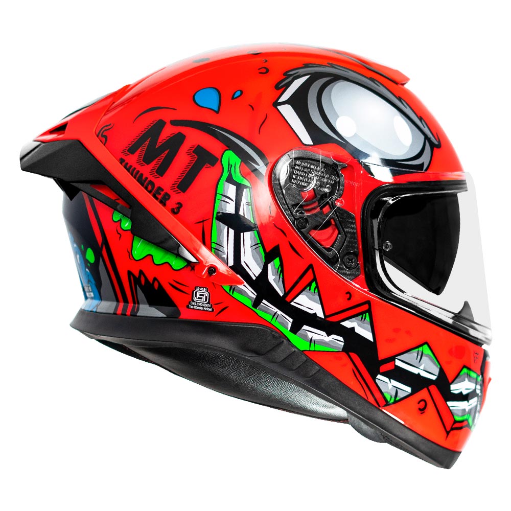 MT THUNDER 3 Pro Creature A5 Gloss Red Helmet– Moto Central