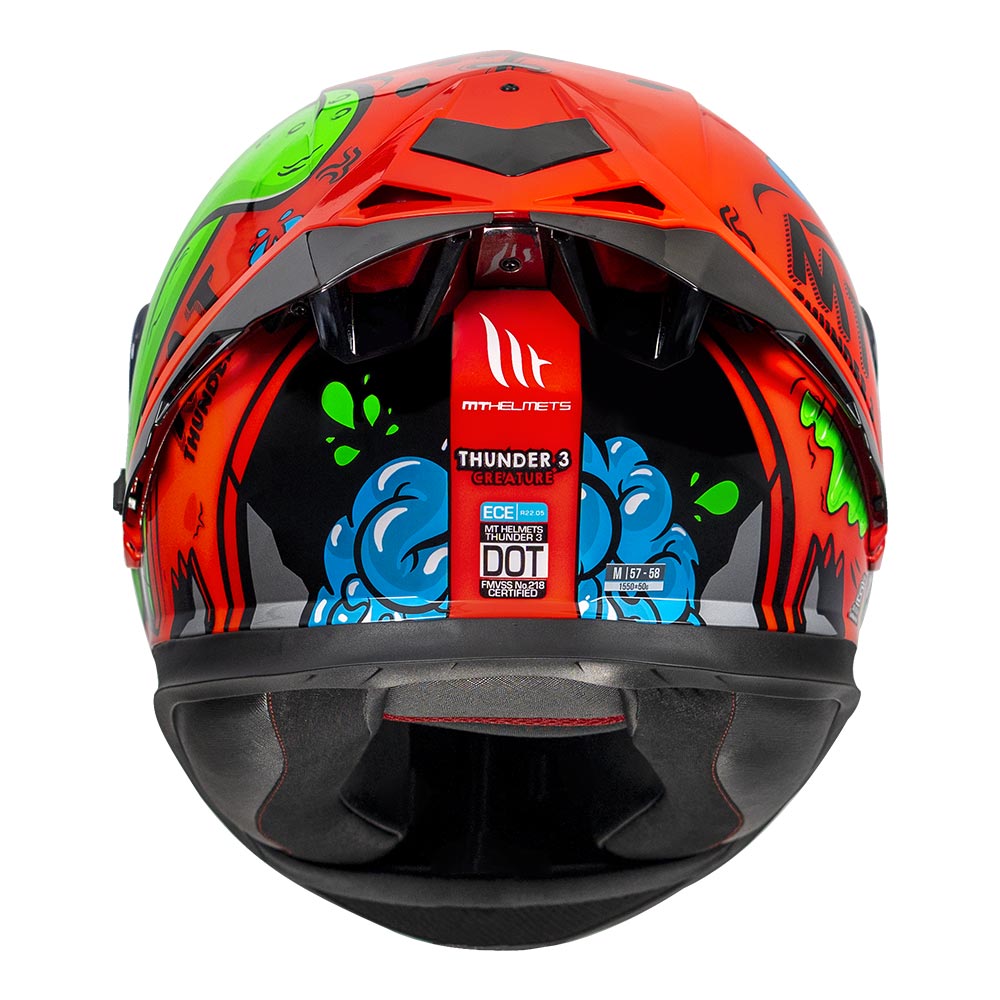 MT THUNDER 3 Pro Creature A5 Gloss Red Helmet– Moto Central