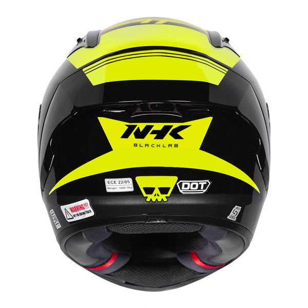 NHK GPR Tech Undisputed Gloss Black Yellow Helmet– Moto Central