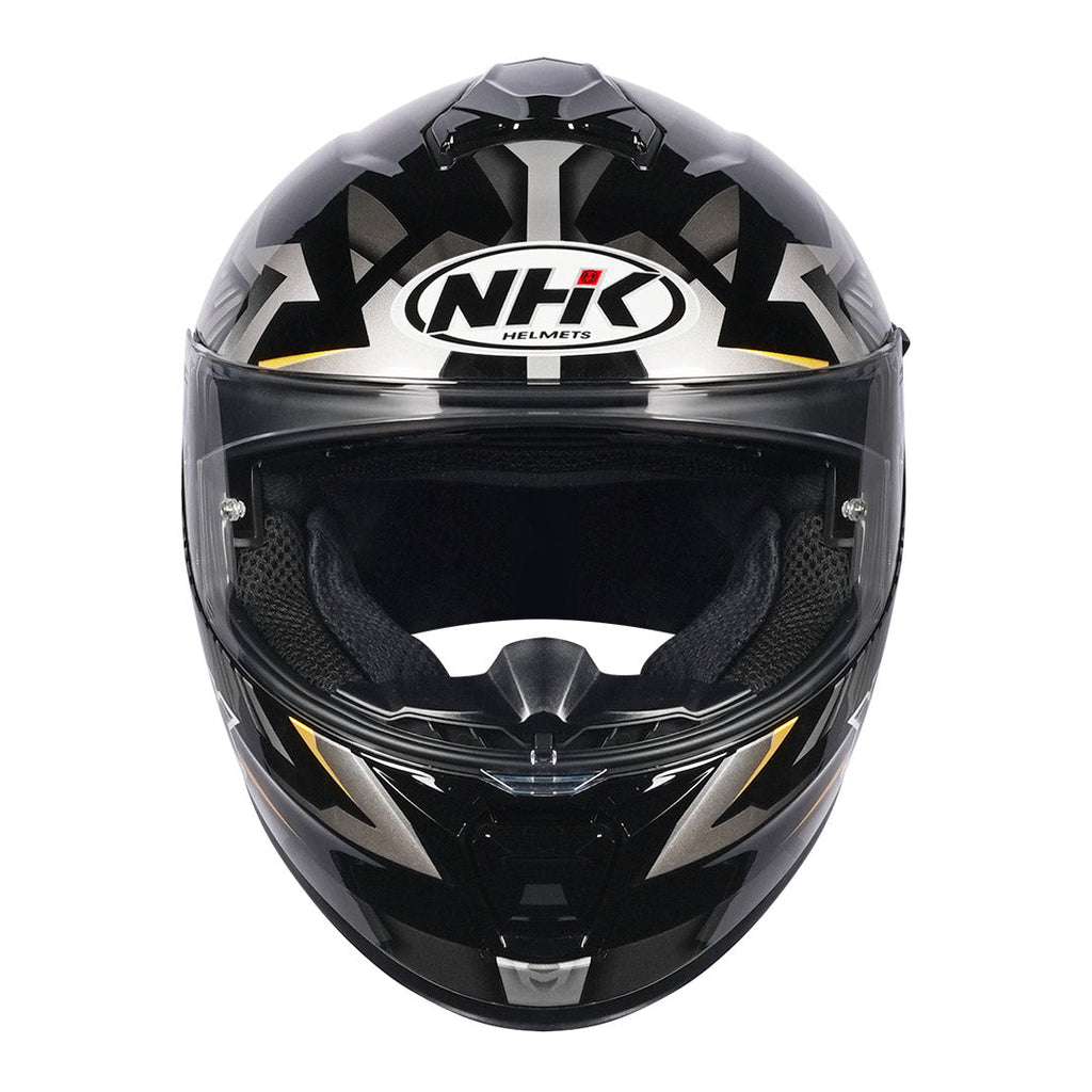 NHK K5R Wingstar Gloss Black Gold Helmet– Moto Central