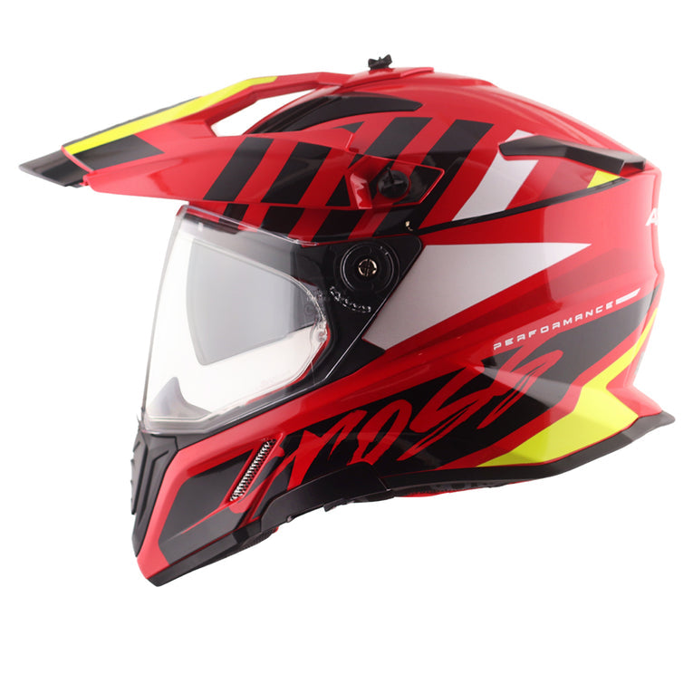AXOR XCross Dual Visor Orbit Gloss Red Black Helmet– Moto Central