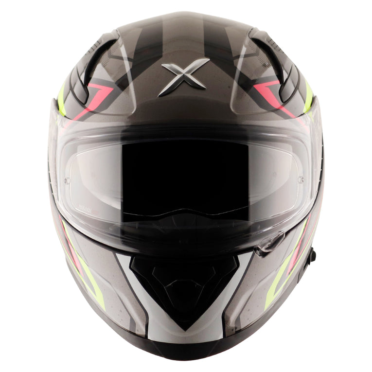 AXOR Apex Road Trip Gloss Black Grey Helmet– Moto Central