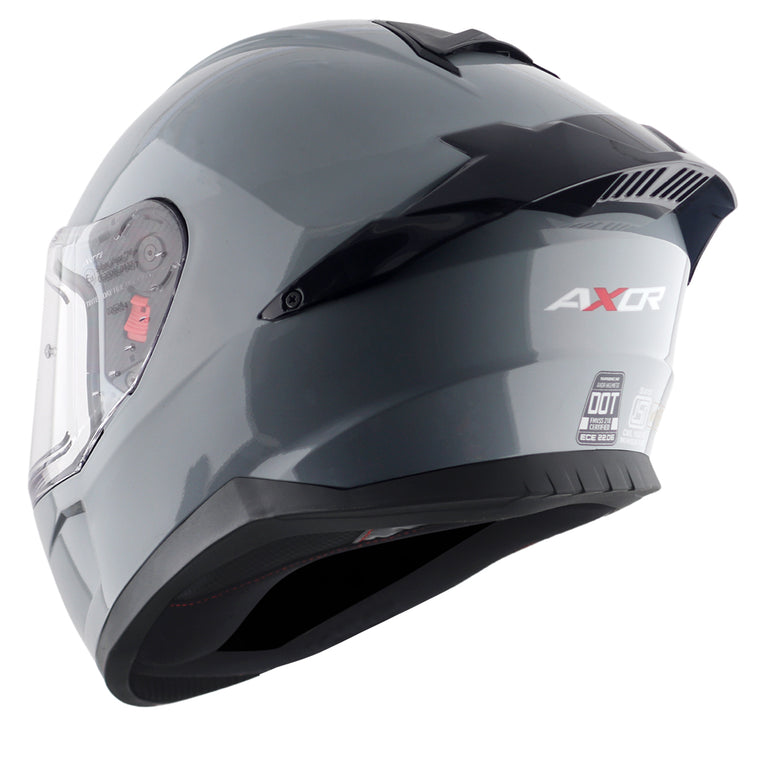 AXOR Saber Solid Gloss Nardo Grey Helmet– Moto Central