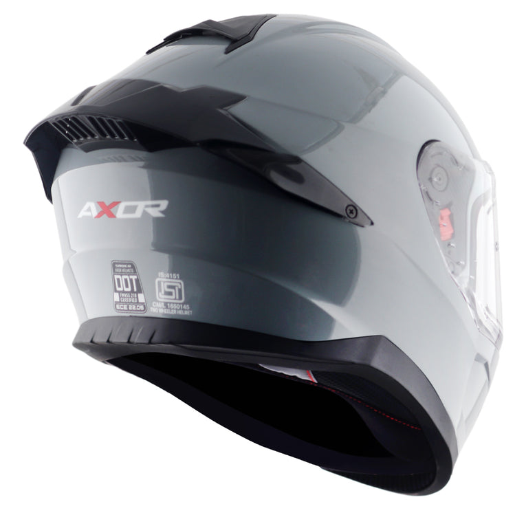 AXOR Saber Solid Gloss Nardo Grey Helmet– Moto Central