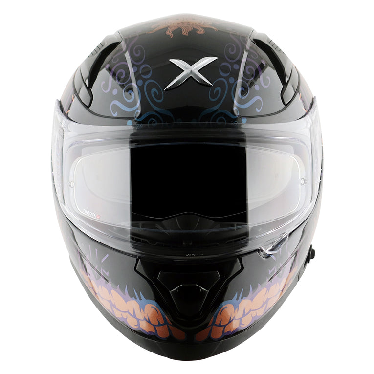 AXOR Apex Trance Gloss Black Gold Helmet– Moto Central