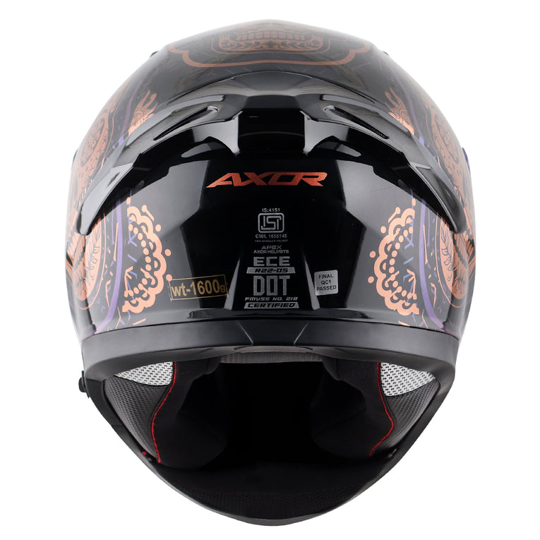 AXOR Apex Trance Gloss Black Gold Helmet– Moto Central