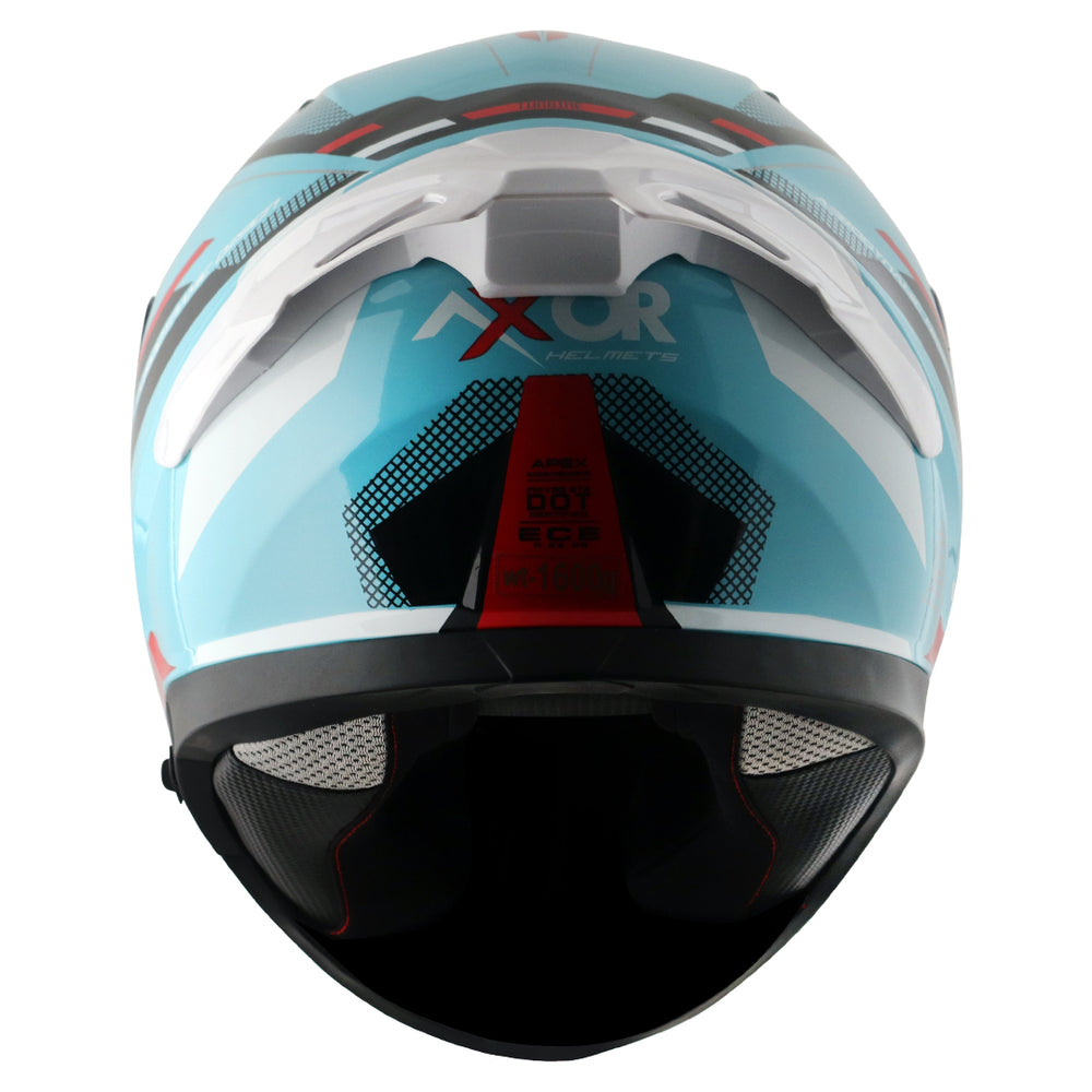 AXOR Apex Turbine Gloss Hex Blue Red Helmet– Moto Central