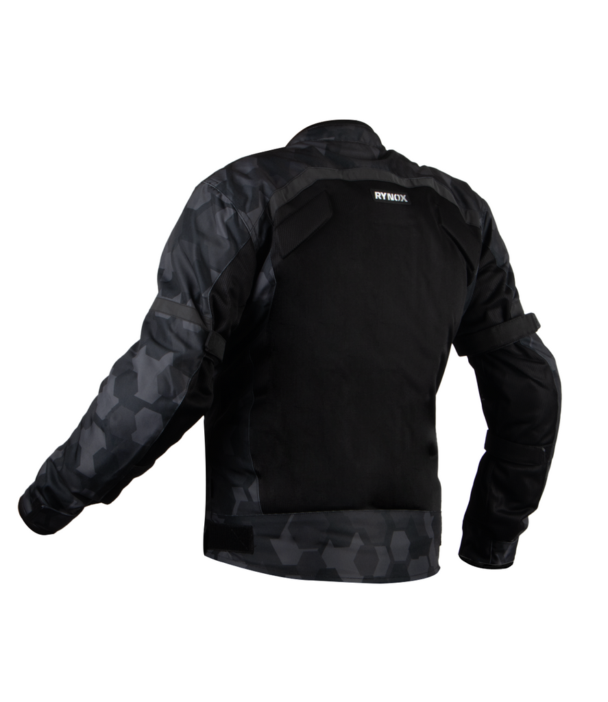 Rynox Urban X Dark Hex Camo Blue Black Riding Jacket– Moto Central